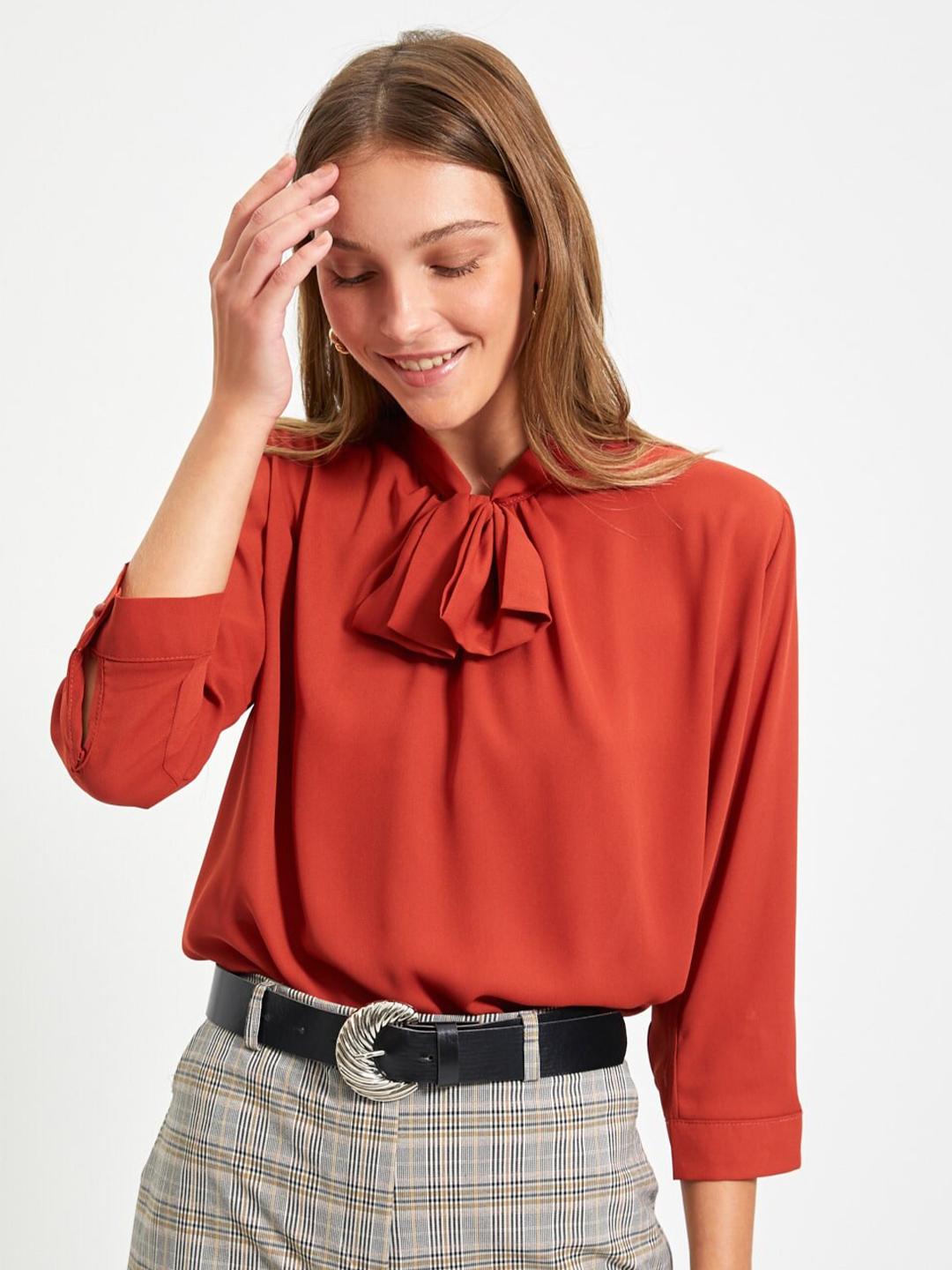 Buy Trendyol Brown Solid Top - Tops for Women 16382772 | Myntra