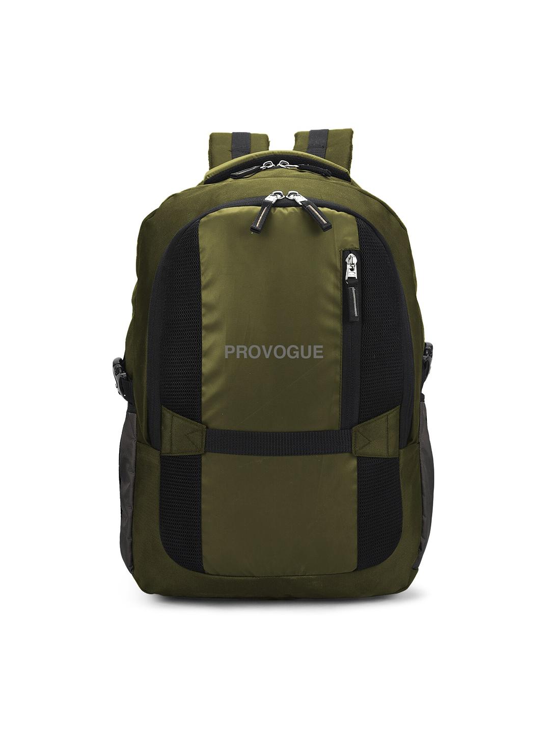Buy Provogue Unisex Olive & Black Colourblocked Backpack 35 L ...