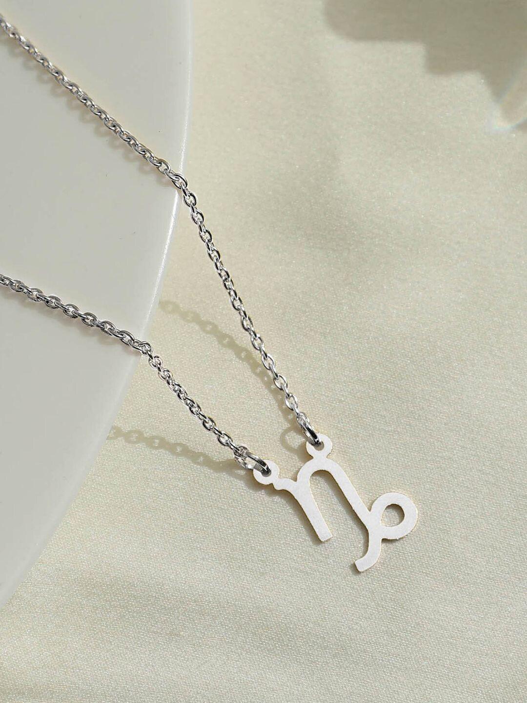 Buy Pipa Bella Silver Plated Capricorn Zodiac Sign Necklace - Necklace ...
