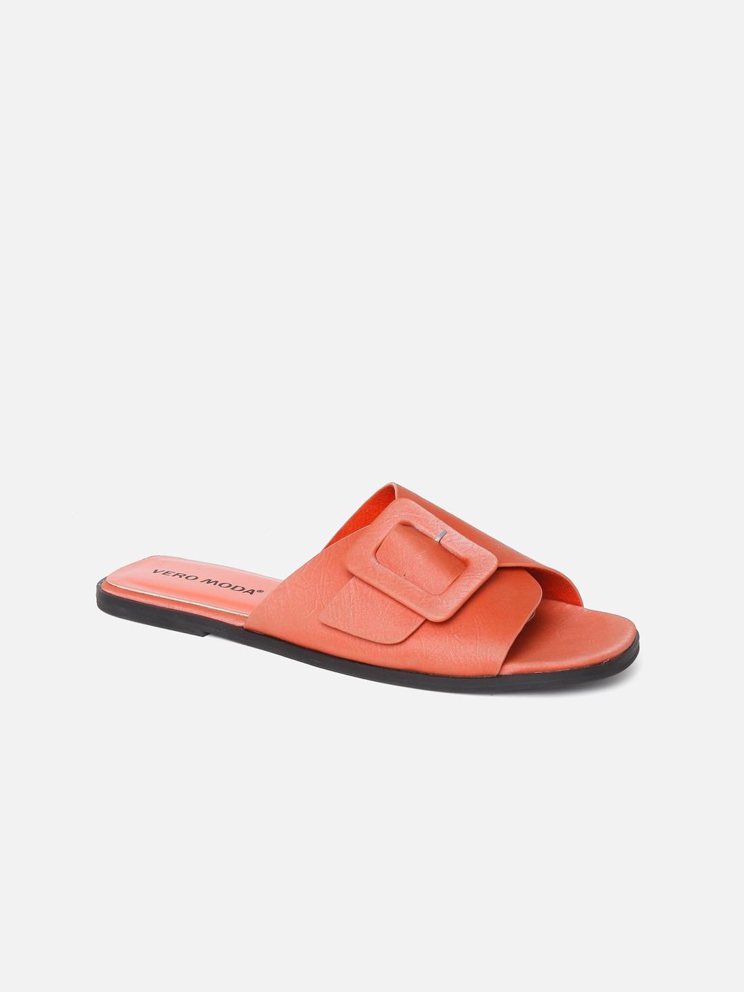 Buy Vero Moda Women Red Solid Open Toe Flats - Flats for Women 16481368 ...