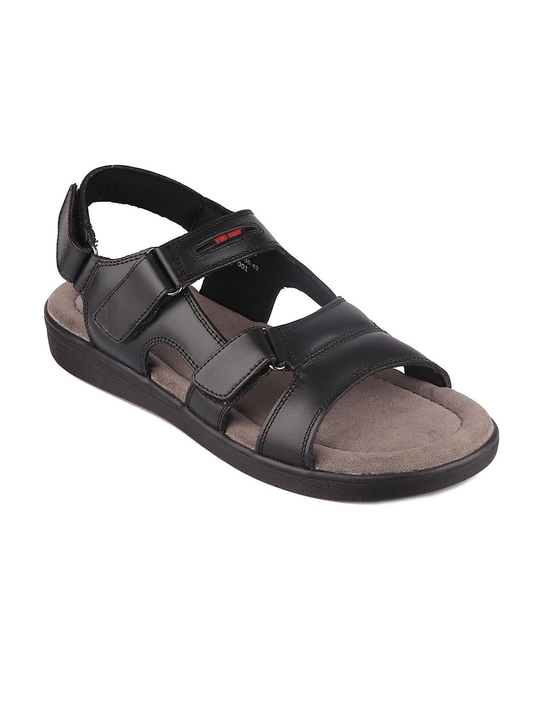 Buy Red Chief Men Black Solid Comfort Sandals - Sandals for Men ...