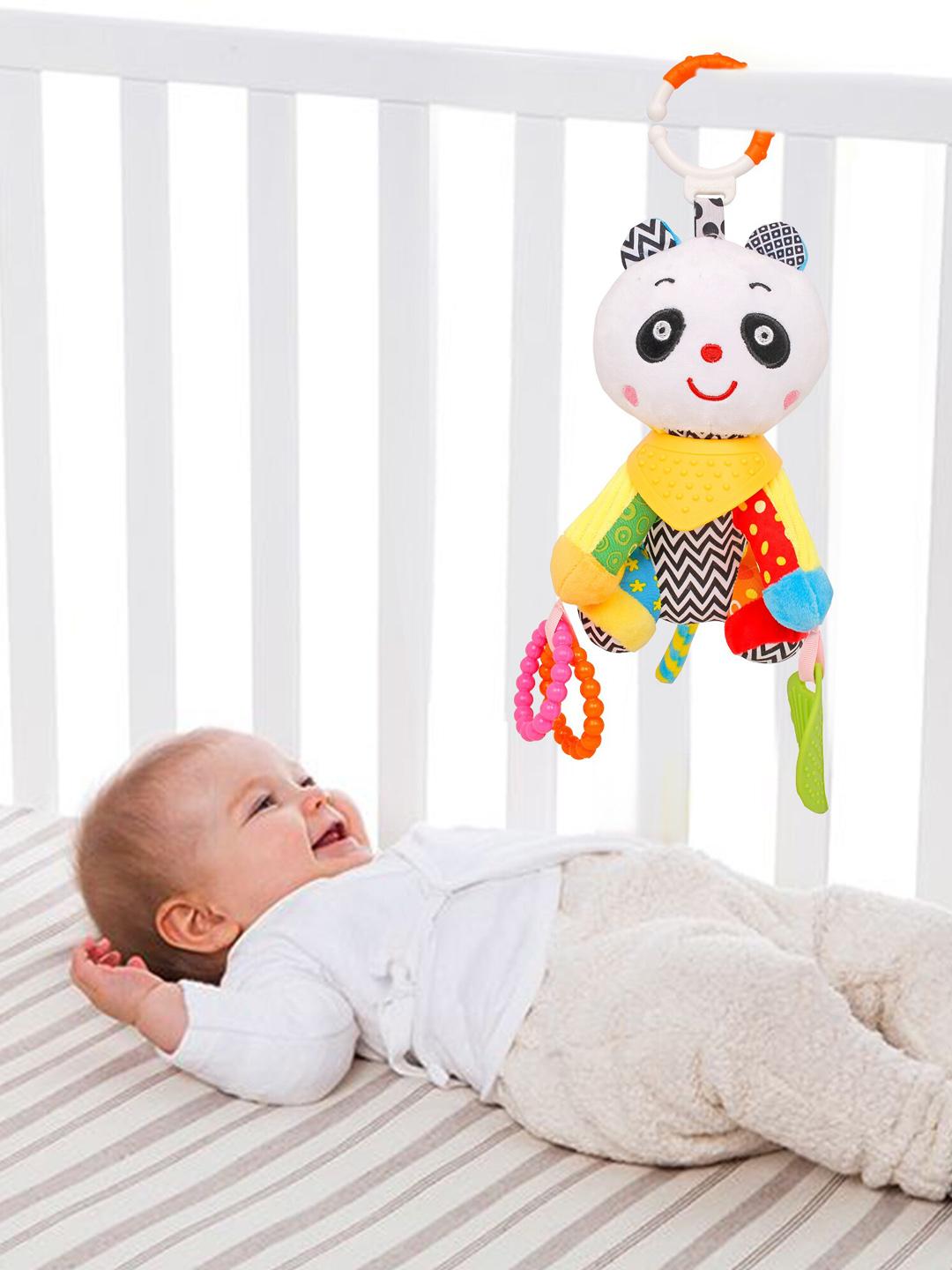Buy Baby Moo Kids White & Black Hanging Toy With Teether - Activity ...