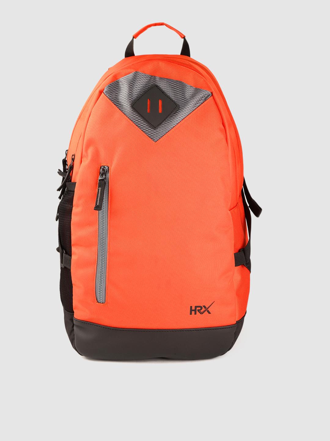 Buy HRX By Hrithik Roshan Unisex Orange & Black Backpack 16 Inch Laptop ...