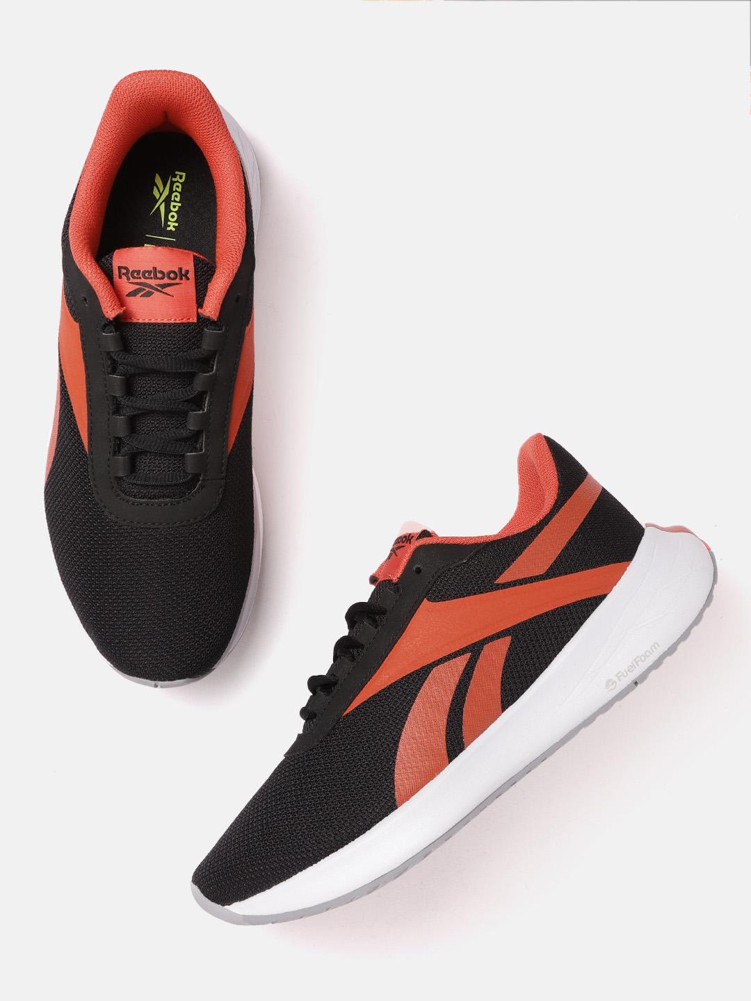 Buy Reebok Men Black & Red Woven Design Energen Plus Running Shoes ...