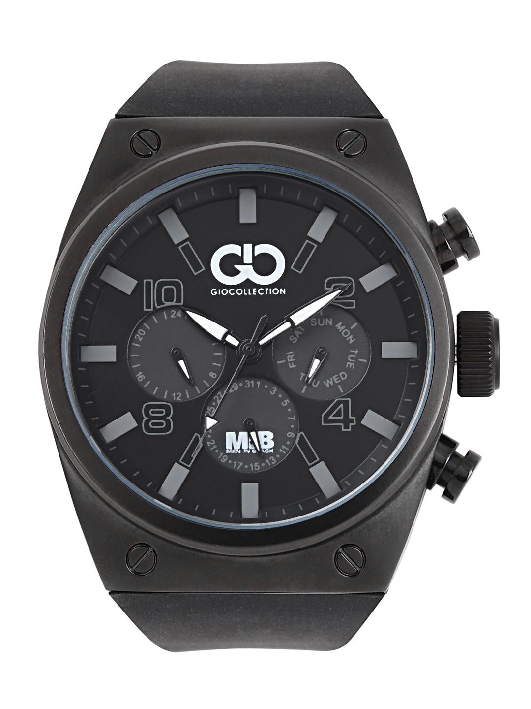 Buy GIO COLLECTION Men Black Multi Function Watch AD 0044 F - Watches ...