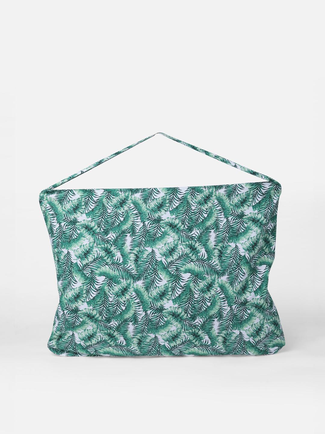 Buy Vero Moda Green Floral Printed Oversized Structured Handheld Bag ...