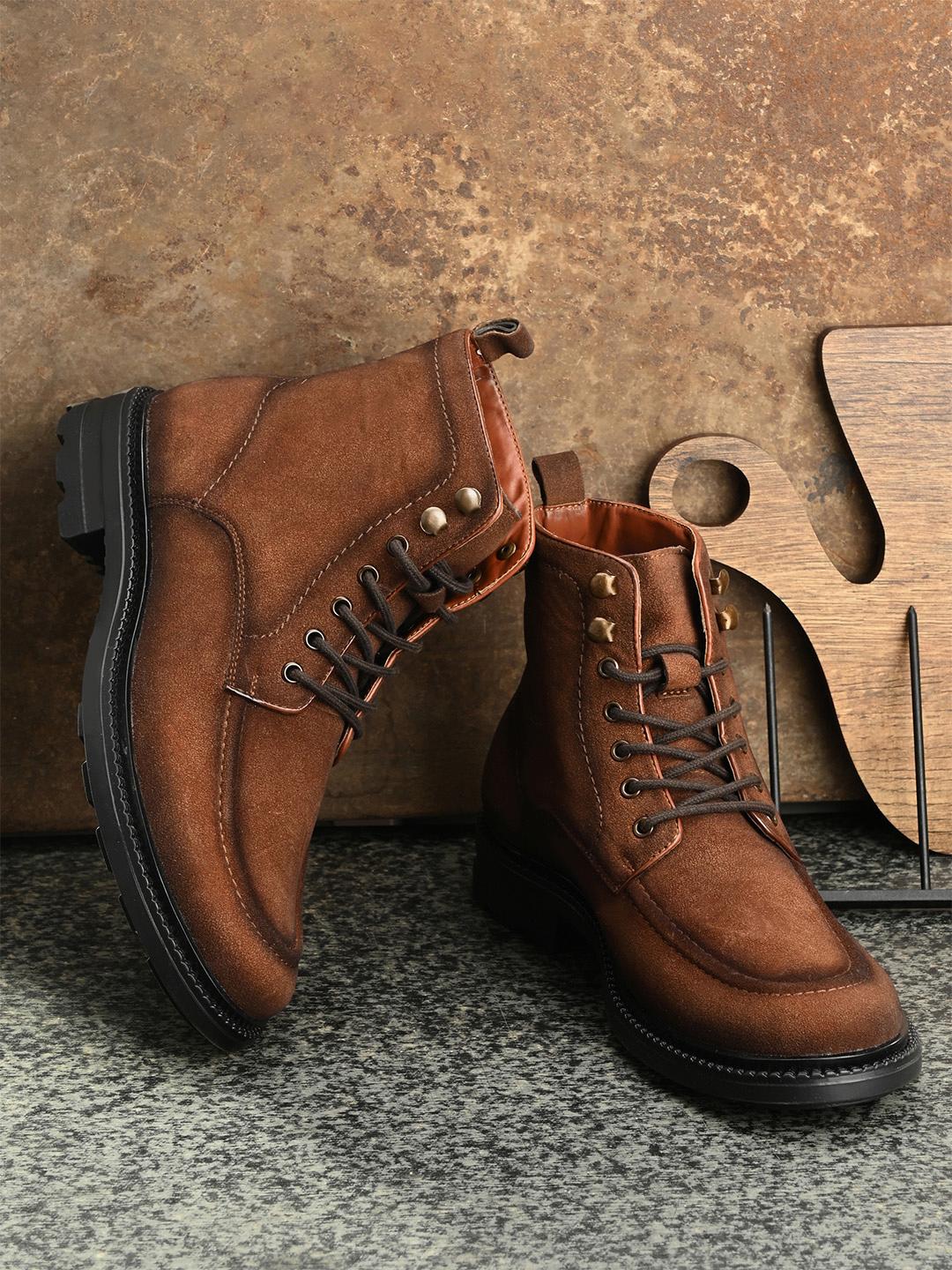 Buy San Frissco Men Tan Lightweight Regular Boots - Boots for Men ...