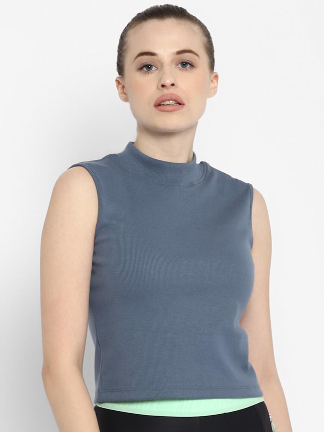 Buy OFF LIMITS Women Grey High Neck T Shirt - Tshirts for Women ...