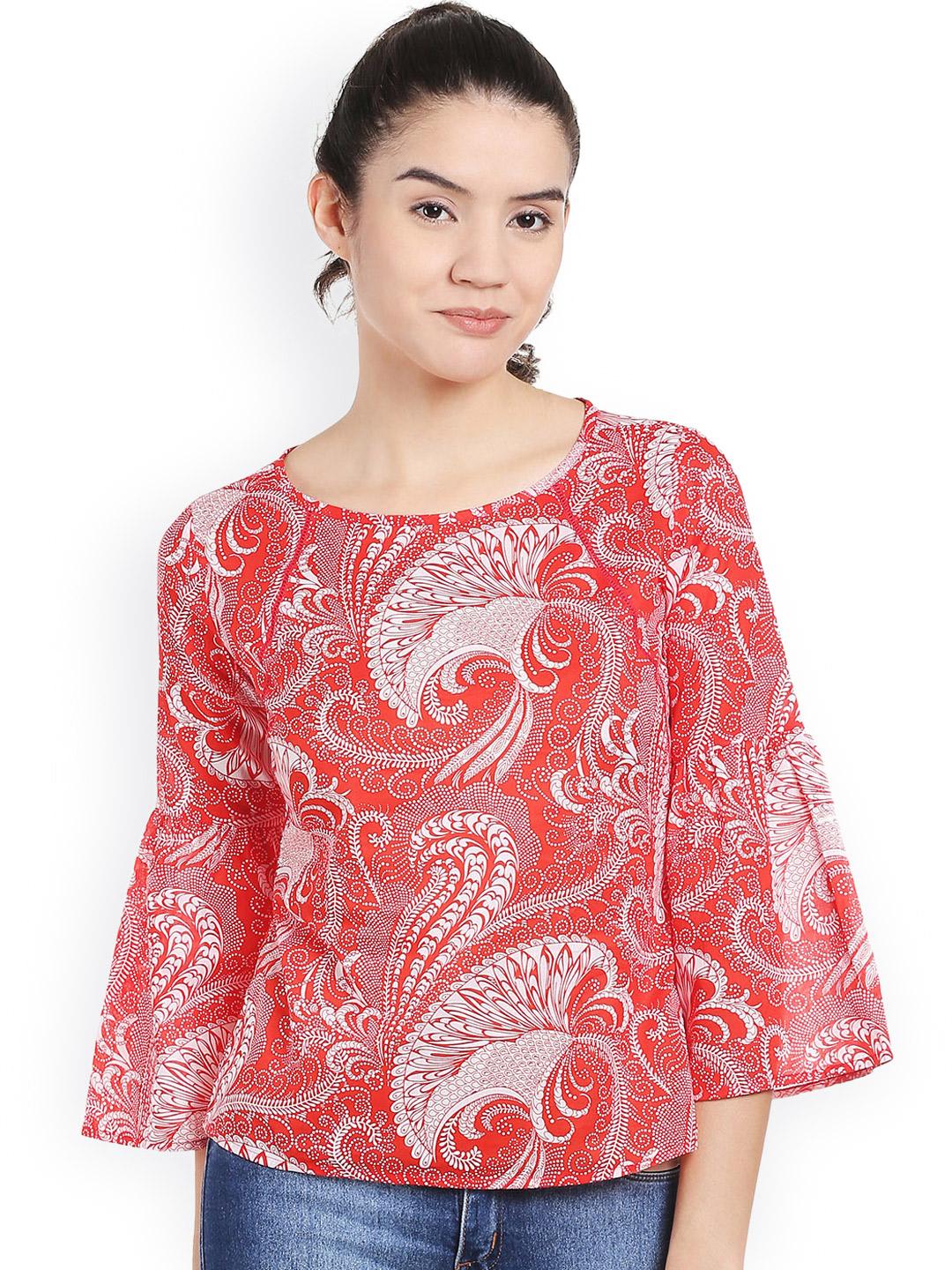 Buy Style Quotient Women Red Printed Top - Tops for Women 1702862 | Myntra
