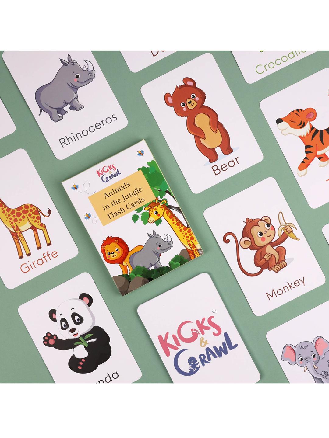Buy KICKS & CRAWL Kids White Flashcards - Learning And Development Toys ...
