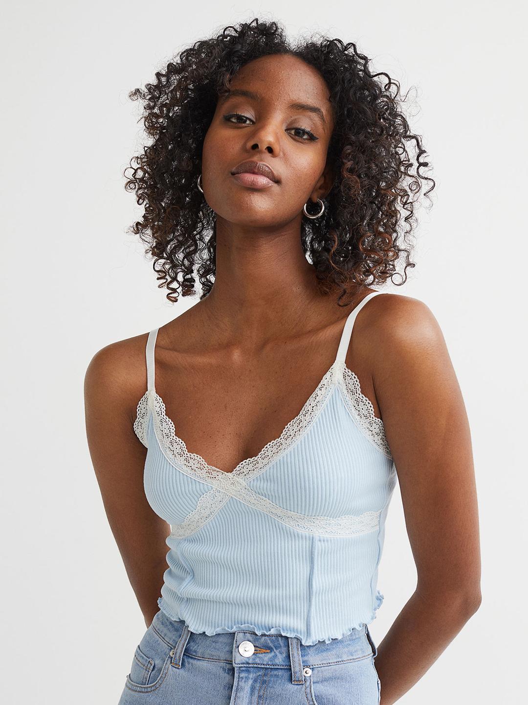 Buy H&M Ribbed Top - Tops for Women 17124580 | Myntra