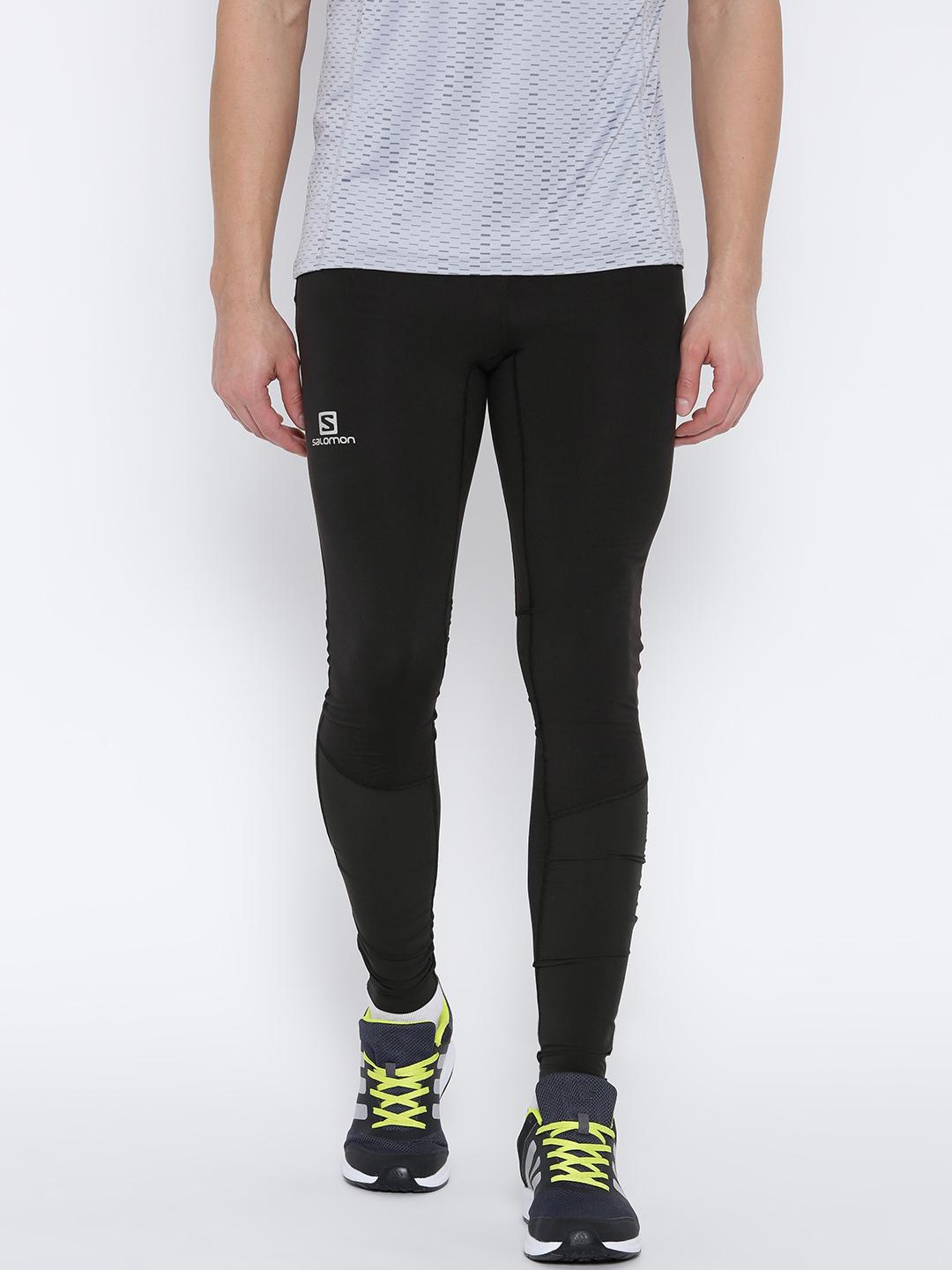 Buy Salomon Black Agile Long Tights - Tights for Men 1712928 | Myntra