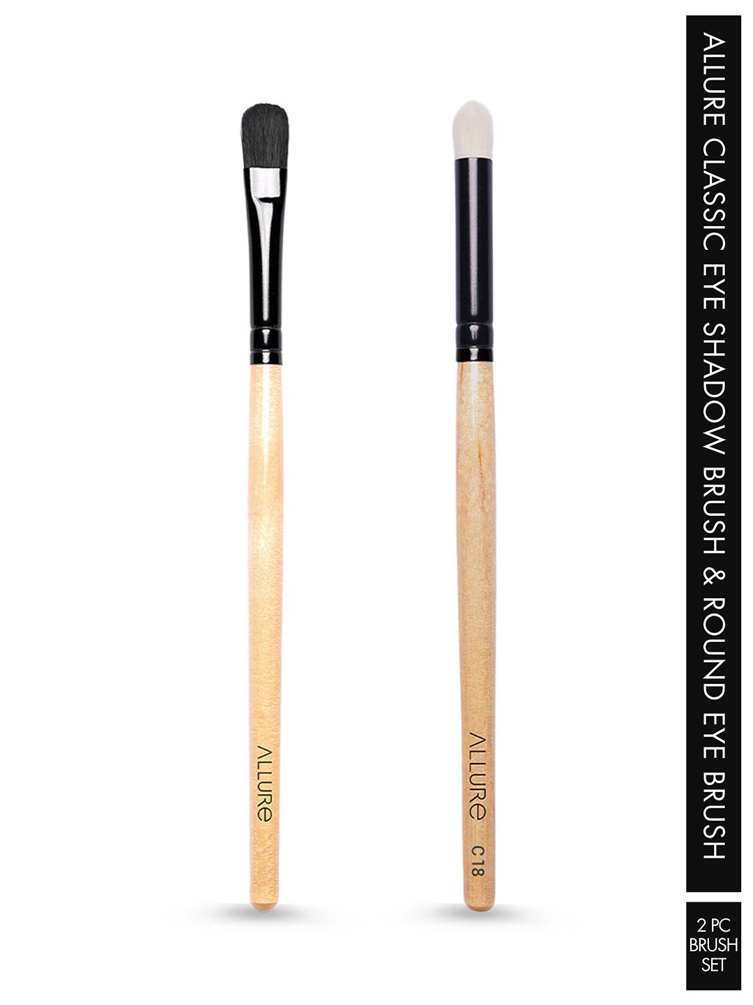 Buy ALLURE Set Of Wooden Eyeshadow Brush C 05 & Round Eye Brush C 18 ...
