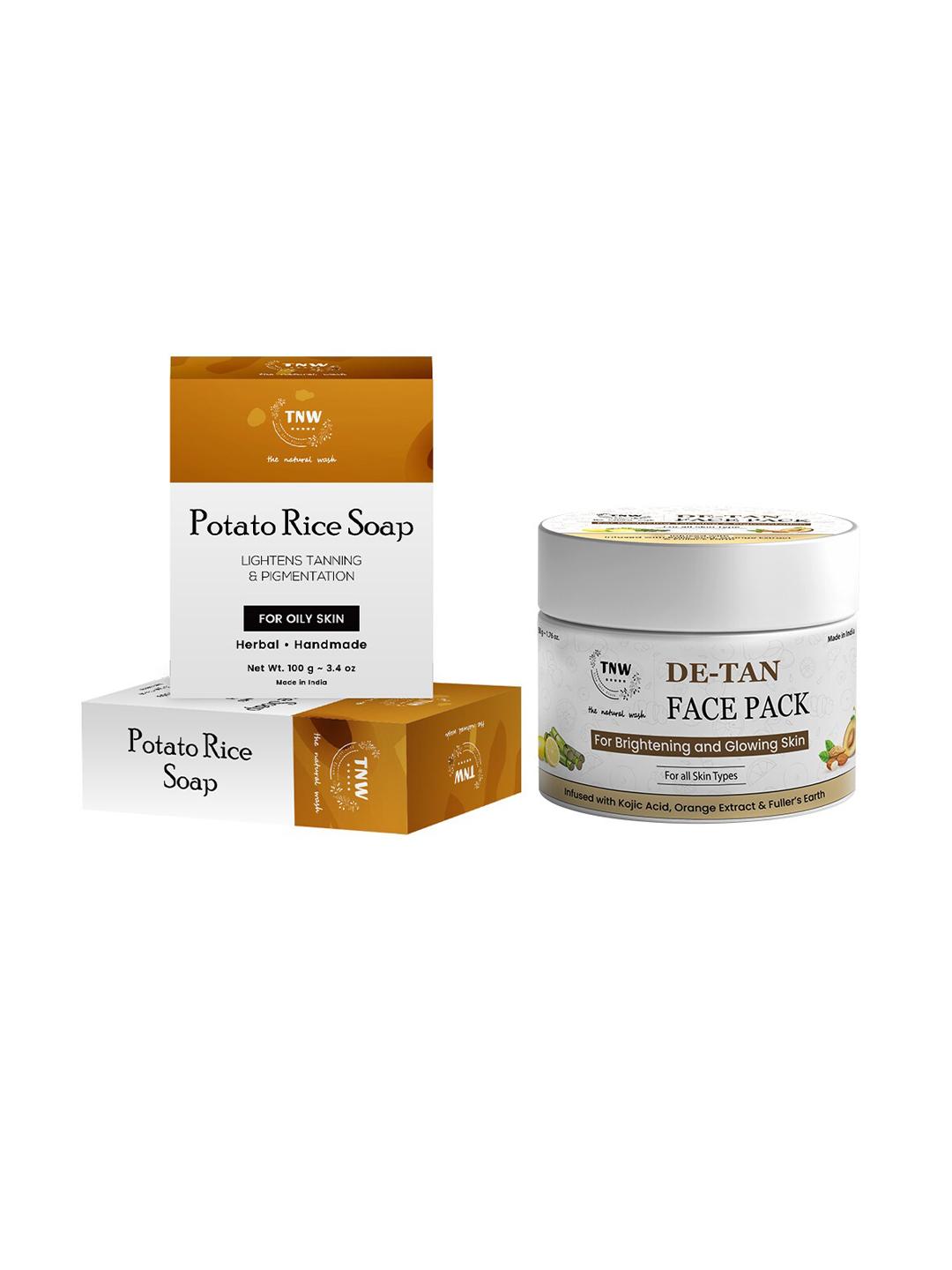 Buy TNW The Natural Wash Set Of De Tan Face Pack & Potato Rice Soap ...