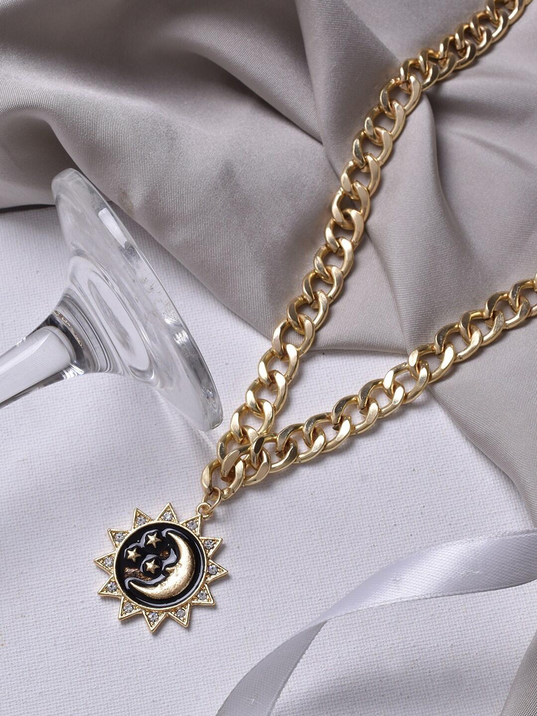 Buy JOKER & WITCH Gold Toned & Black Necklace - Necklace And Chains for ...