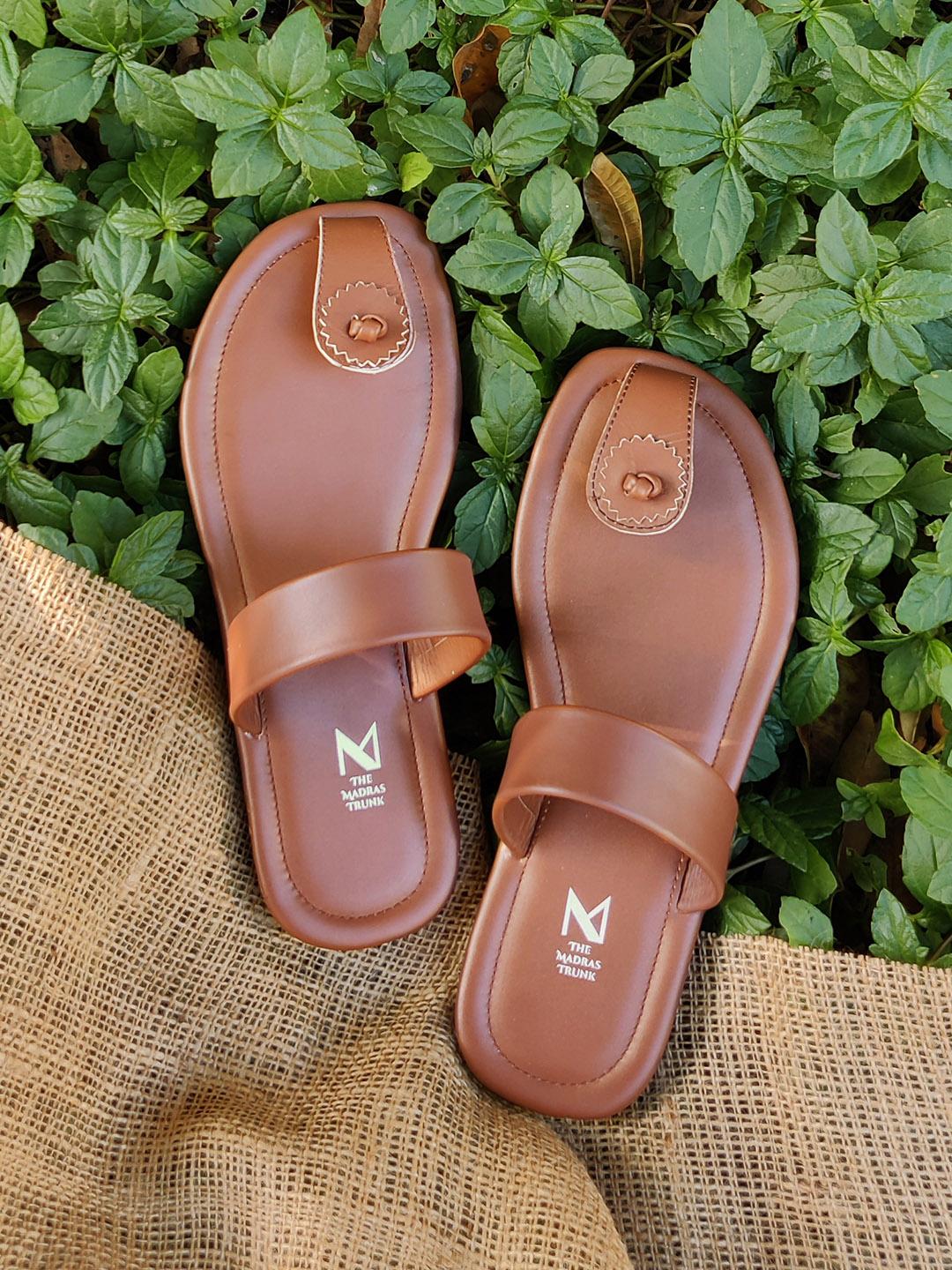 Buy THE MADRAS TRUNK Men Brown One Toe Flats - Flats for Men 17228432 ...