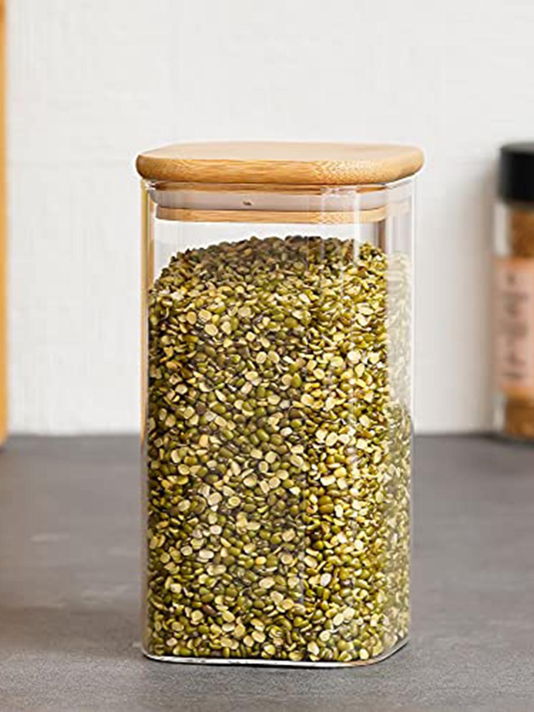 Buy Femora Transparent Borosilicate Glass Air Tight 2 Piece Clip On Jar ...