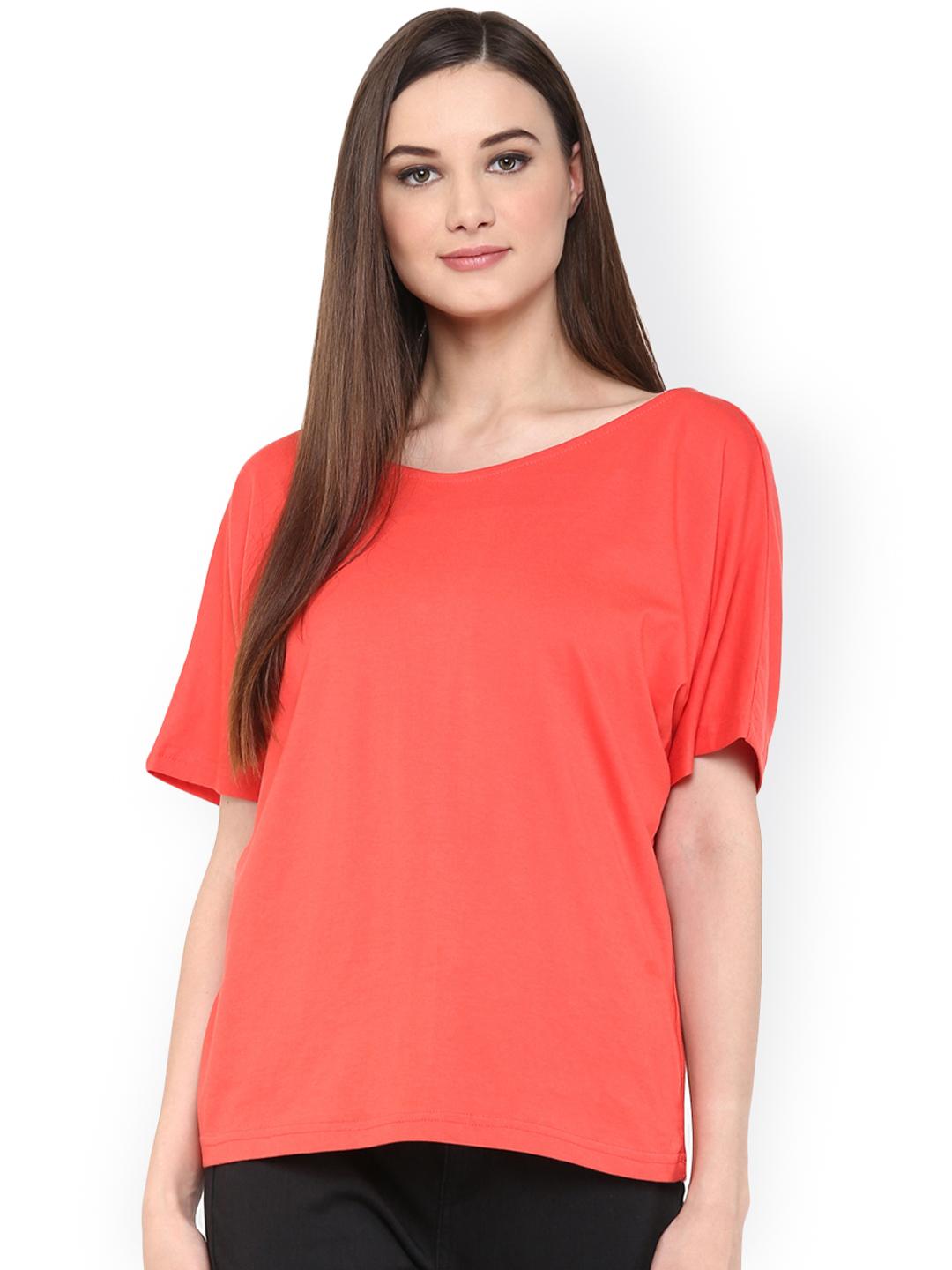 Buy Harpa Women Coral Pink Top - Tops for Women 1727580 | Myntra