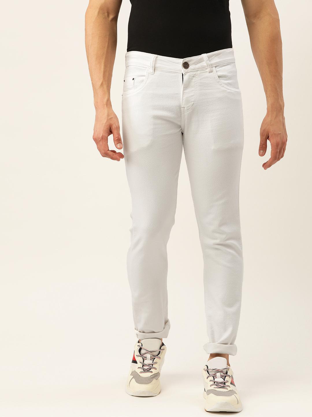 Buy PARIS HAMILTON Men White Clean Look Mid TRise Skinny Fit ...