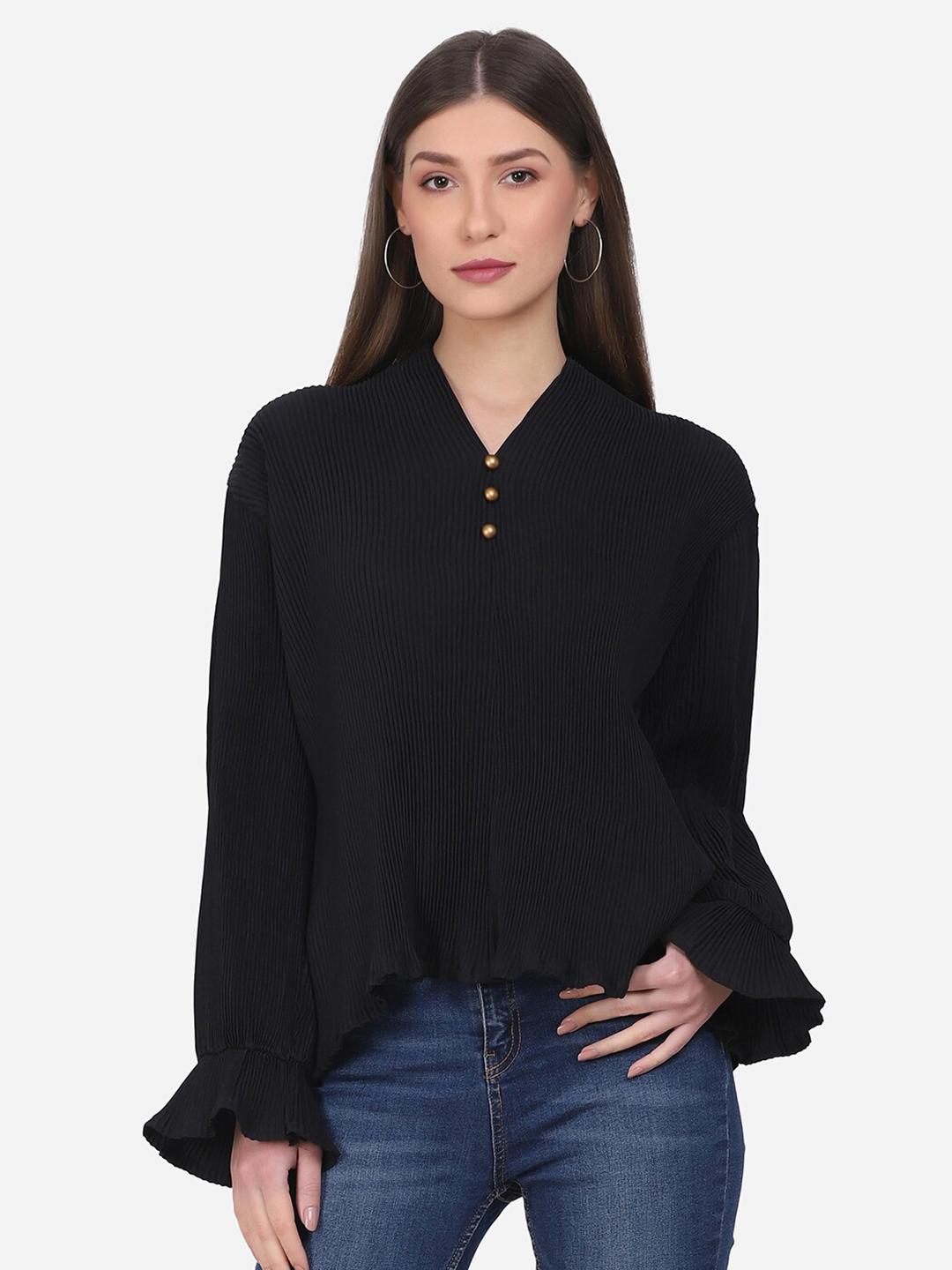 Buy Selvia Black Crepe Boxy Top - Tops for Women 17312920 | Myntra