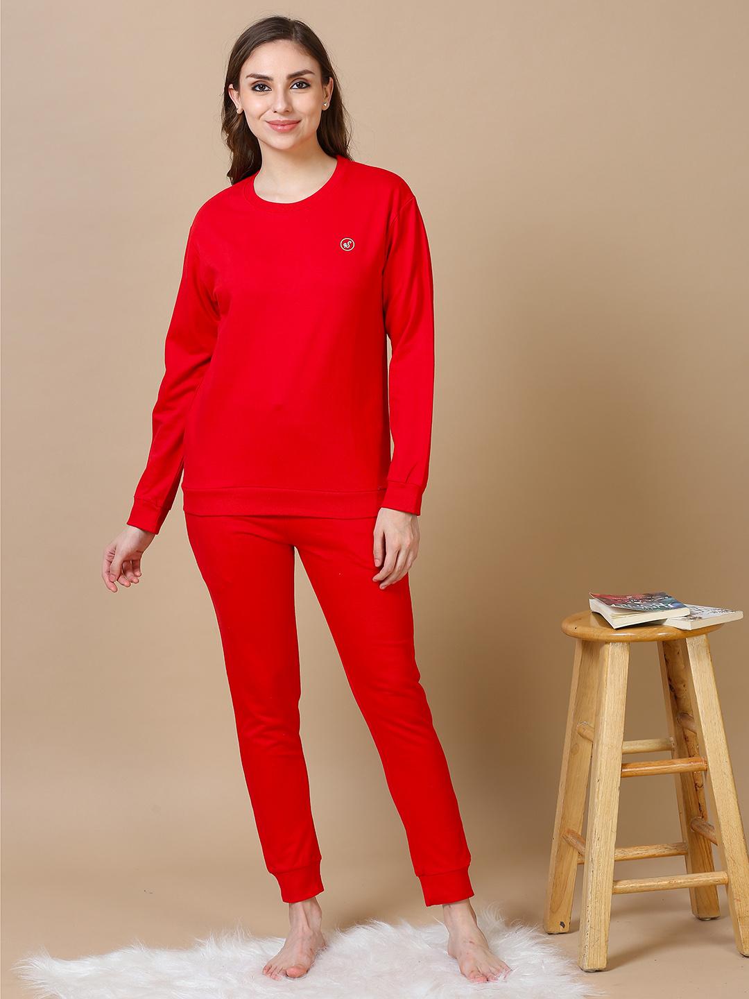 Buy 9shines Label Women Red Night Suit - Night Suits for Women 17360642 ...