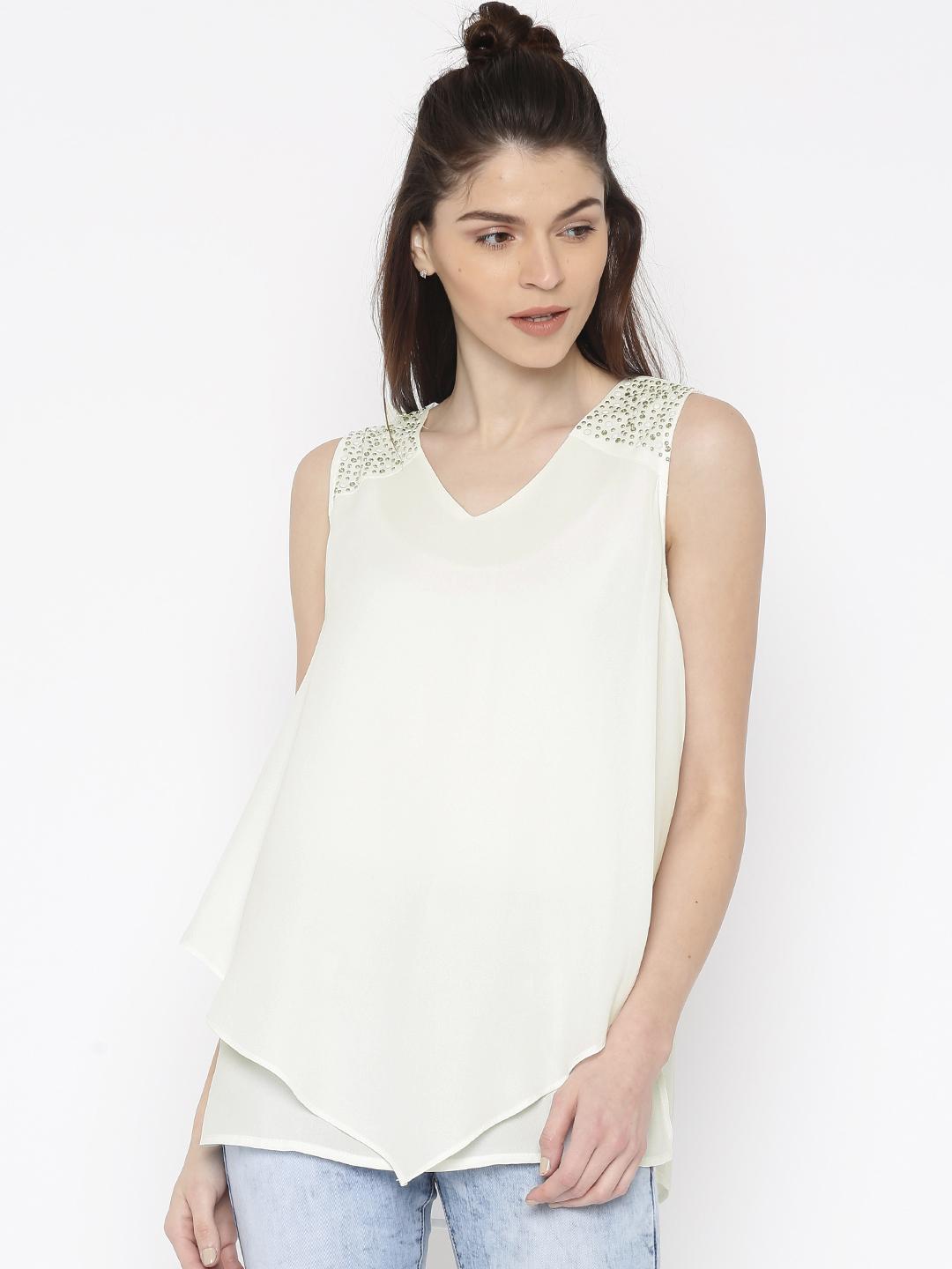 Buy Deal Jeans White Layered Top - Tops for Women 1742125 | Myntra