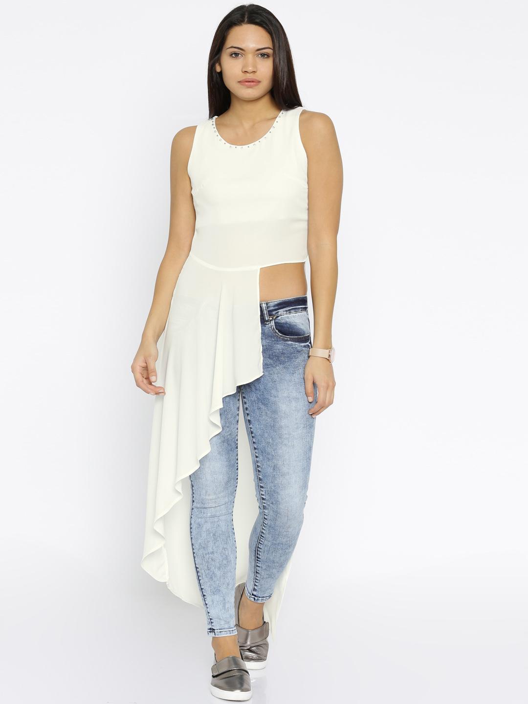 Buy Deal Jeans Women White Maxi Top - Tops for Women 1742156 | Myntra