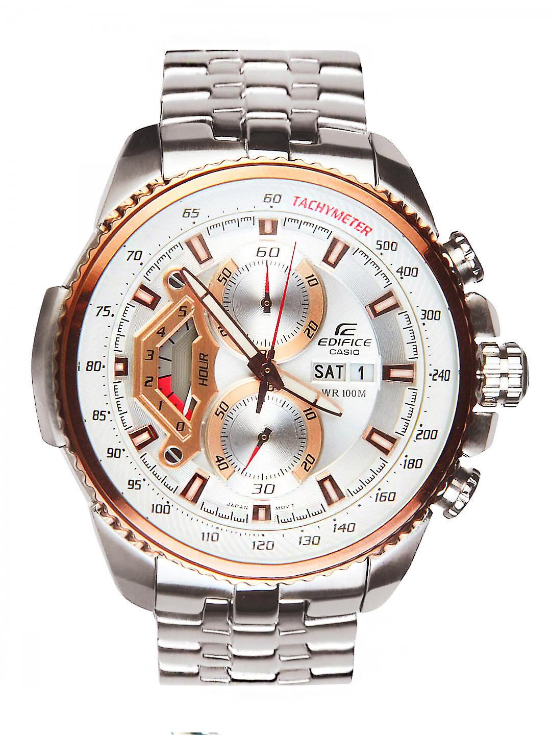 Buy CASIO Edifice Men Silver Dial Chronograph Watch EF 558D 7AVDF ED438 ...