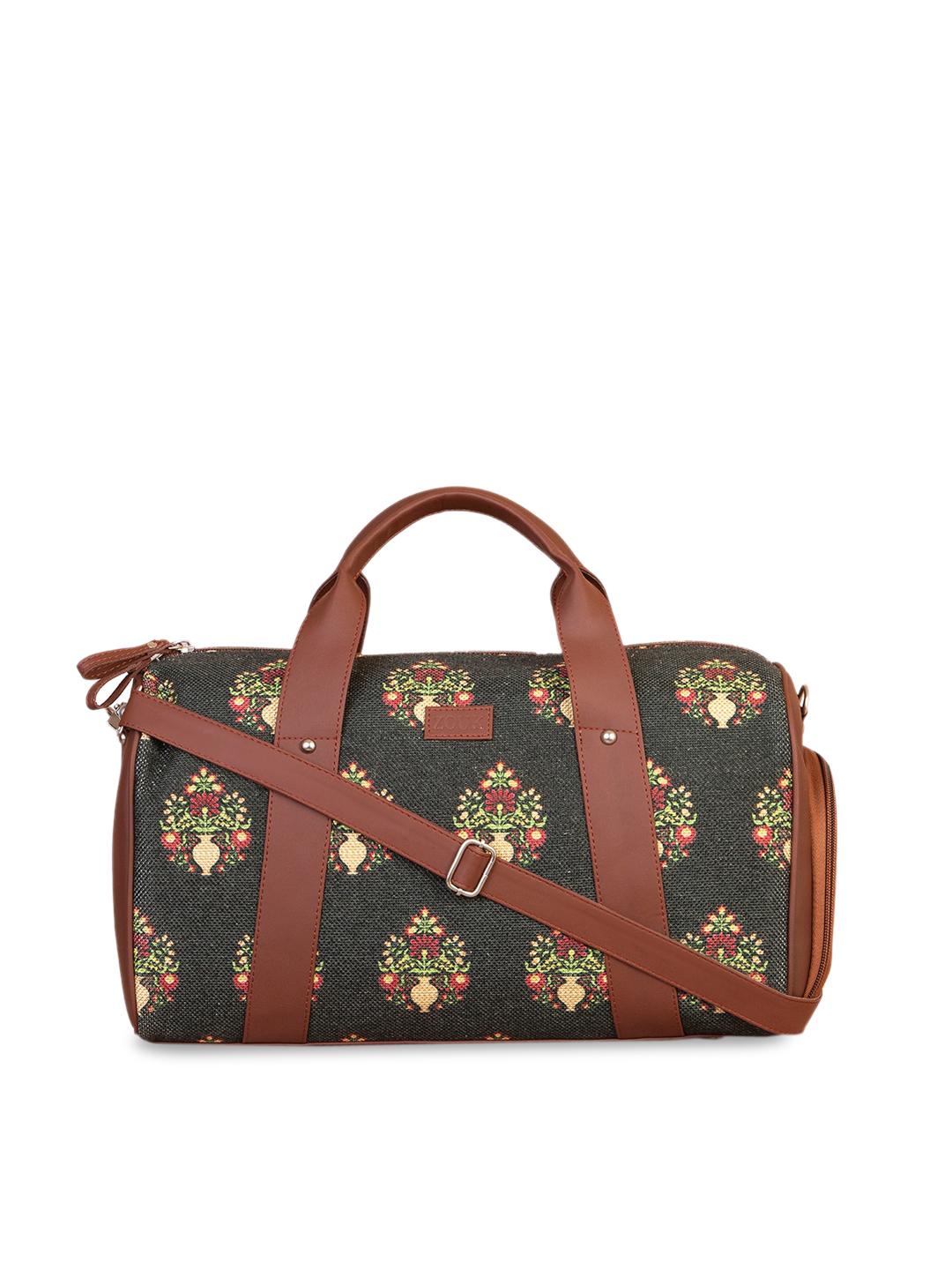 Buy ZOUK Women Teal Green Ethnic Motifs Print Duffel Bag - Duffel Bag ...