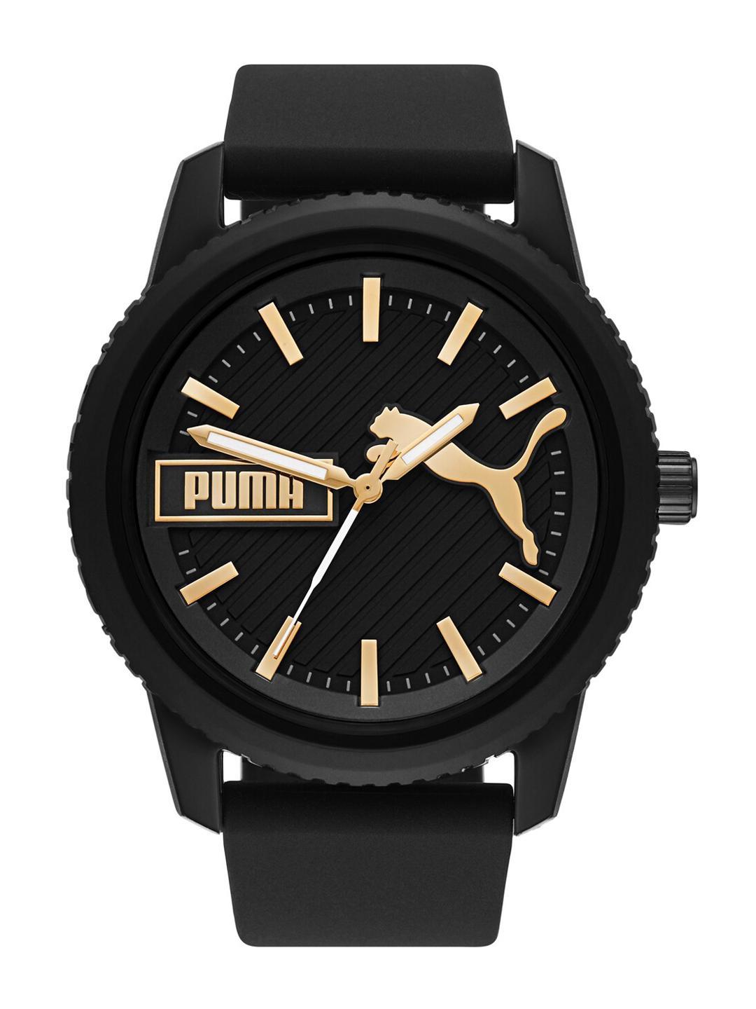 Buy Puma Men Black Dial & Black Straps Solid Analogue Wrist Watch ...