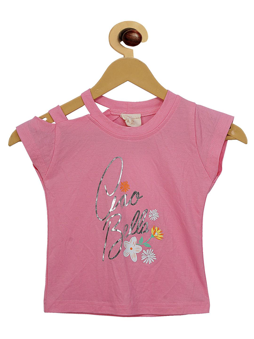 Buy Tiny Girl Pink Floral Print Top - Tops for Girls 17488338 | Myntra
