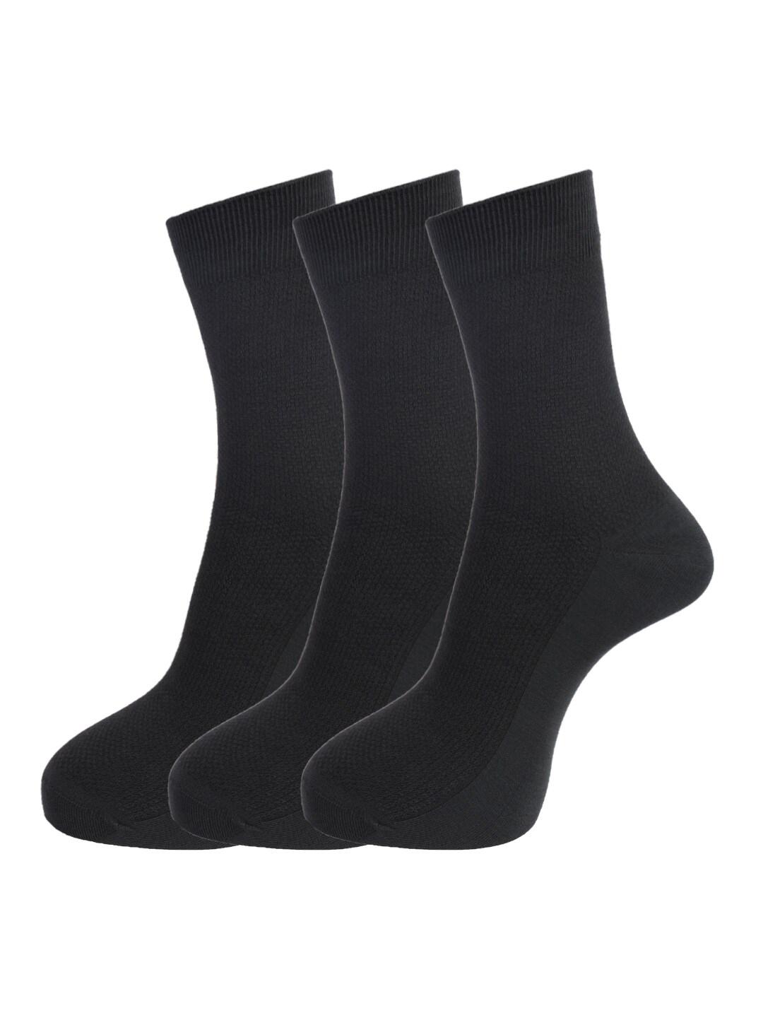 Buy Dollar Socks Men Pack Of 3 Black Above Ankle Length Socks - Socks ...