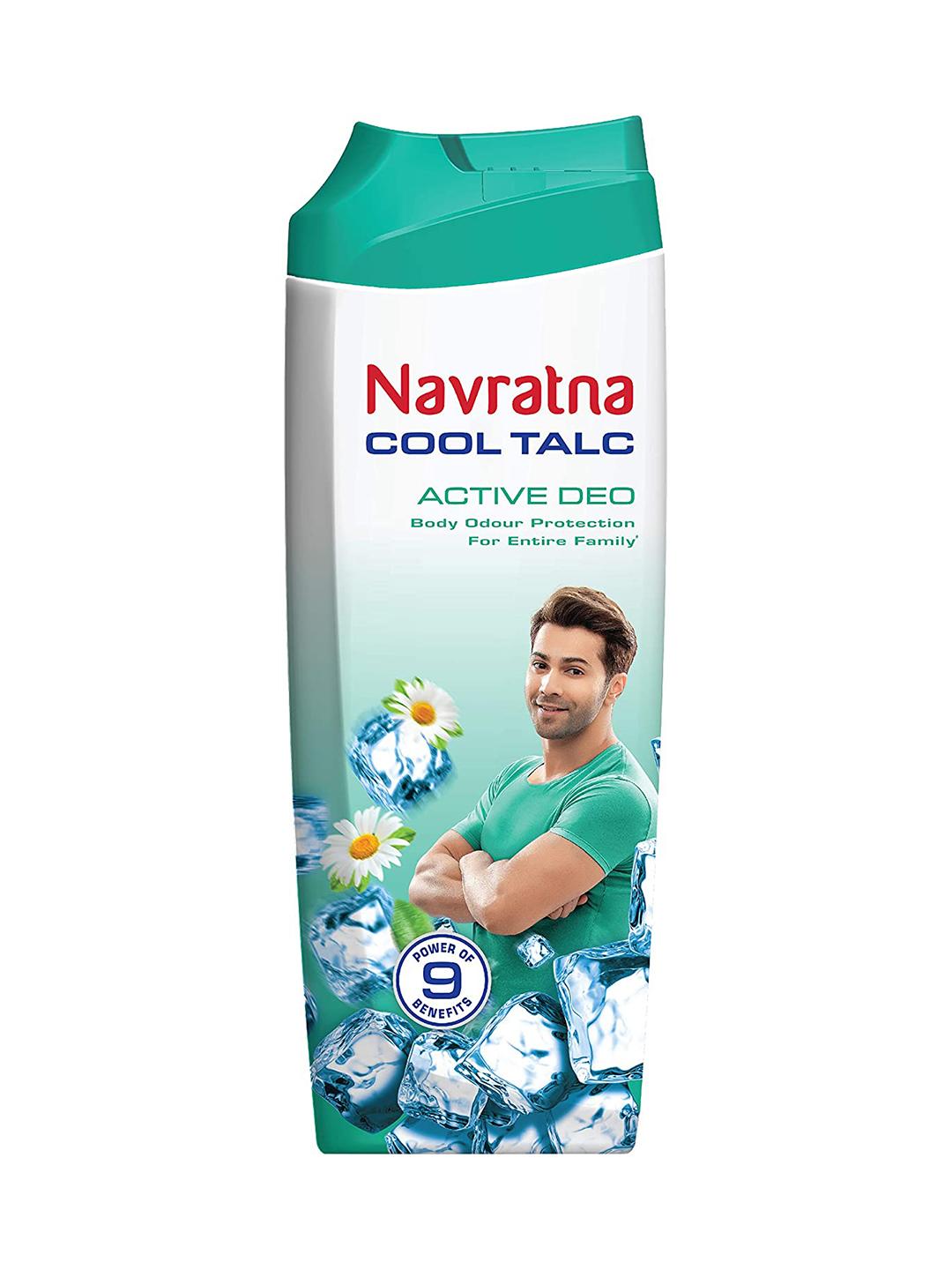 Buy Navratna Active Deo Cool Talc 400 G - Talcum Powder for Unisex ...