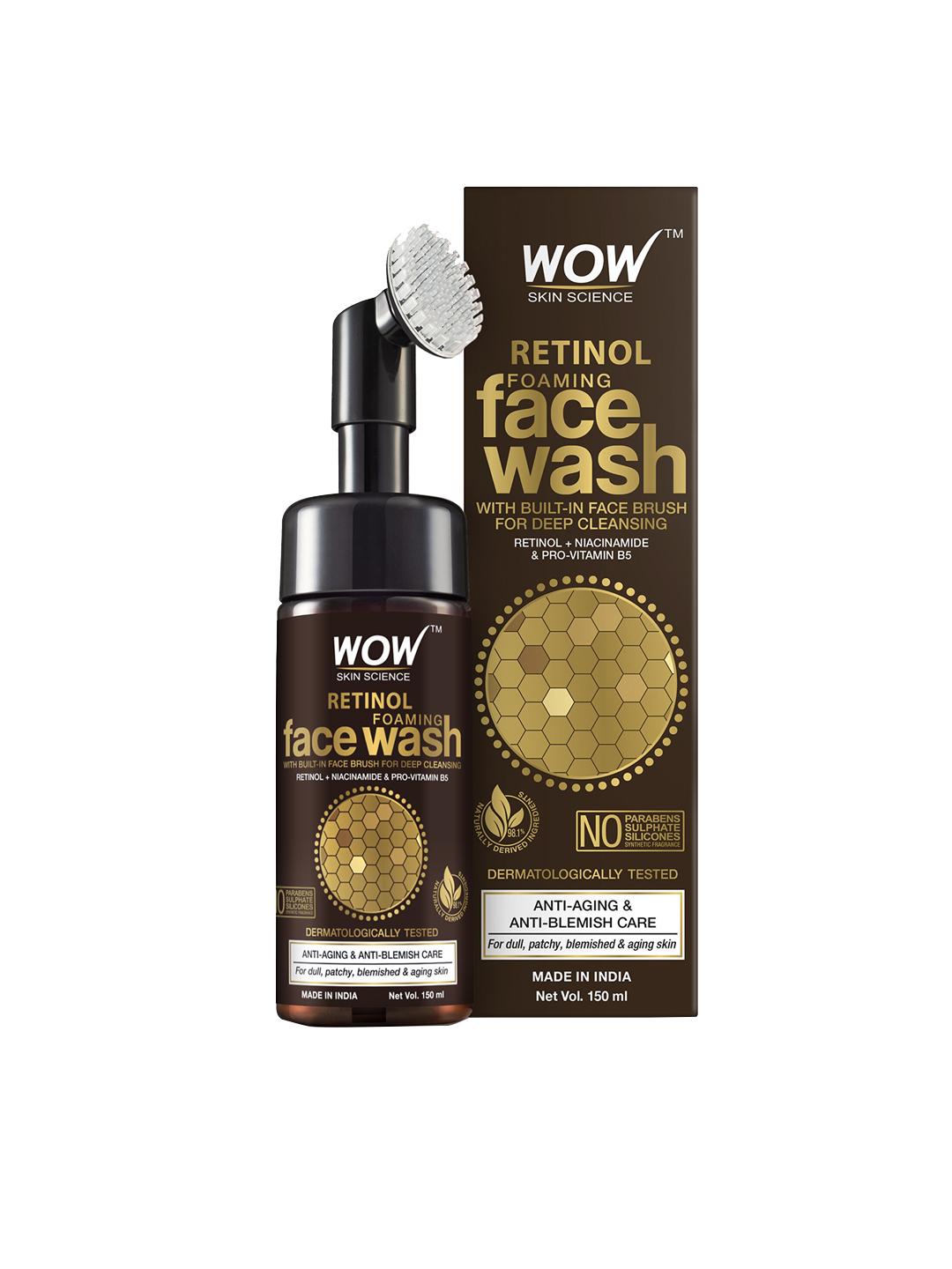 Buy WOW SKIN SCIENCE Retinol Foaming Face Wash With Built In Brush 150 ...