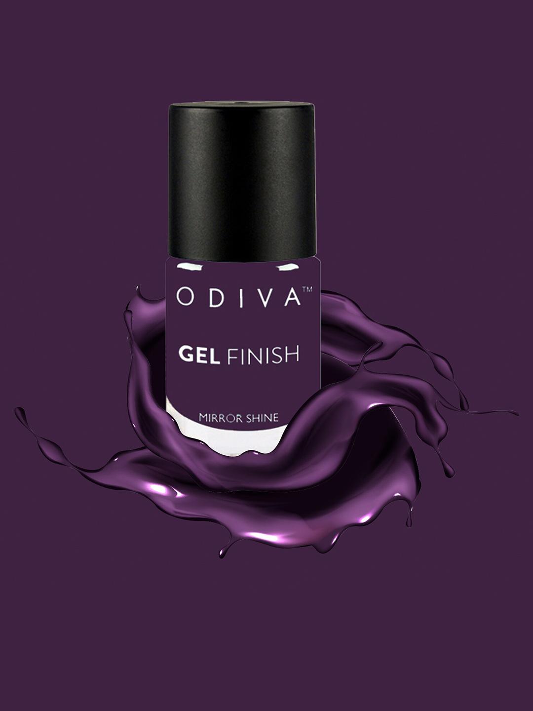 Buy ODIVA Gel Finish Mirror Shine Nail Polish Berry Splash 68 - Nail ...