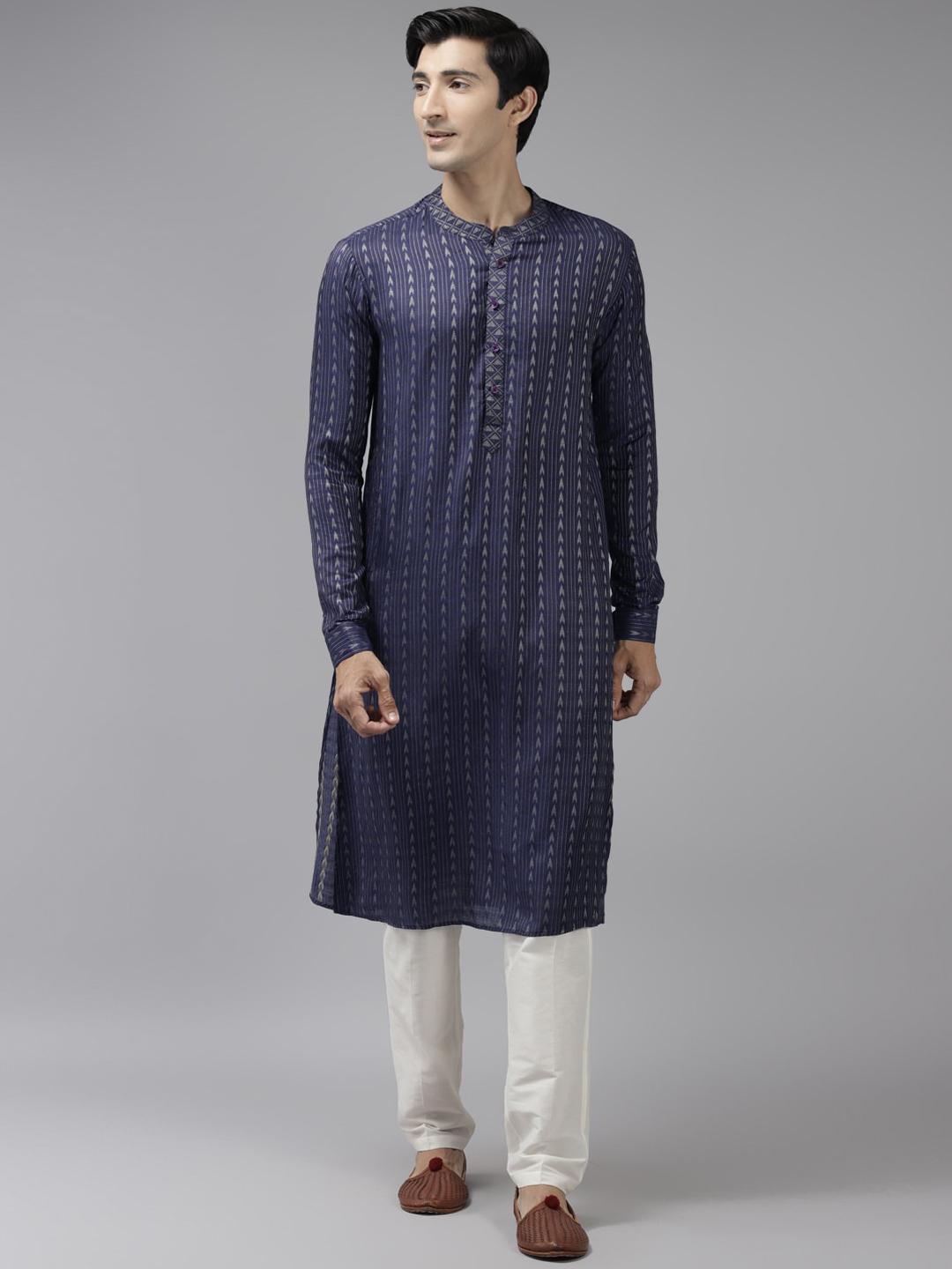 Buy See Designs Men Blue Geometric Kurta - Kurtas for Men 17634872 | Myntra