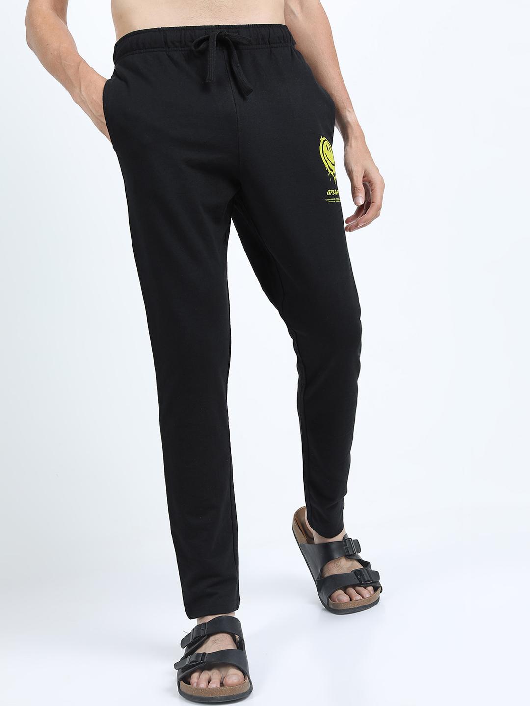 Buy HIGHLANDER Men Black Solid Slim Fit Track Pants - Track Pants for ...