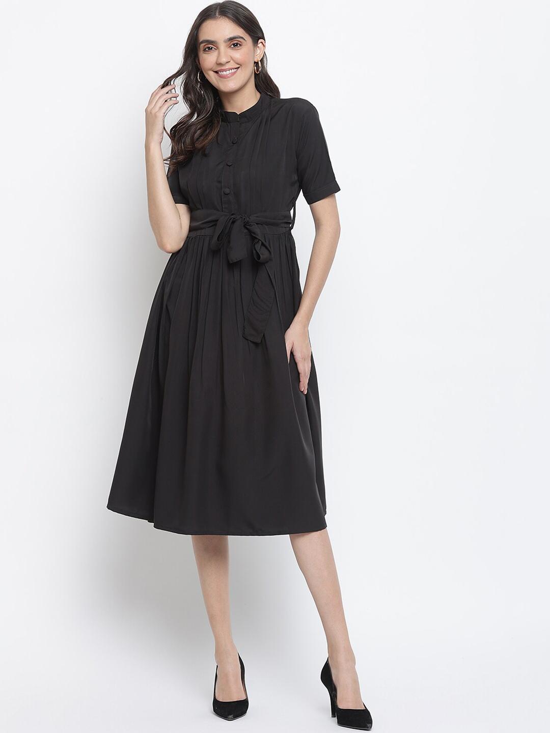 Buy Lagashi Black Midi Dress - Dresses for Women 17666624 | Myntra