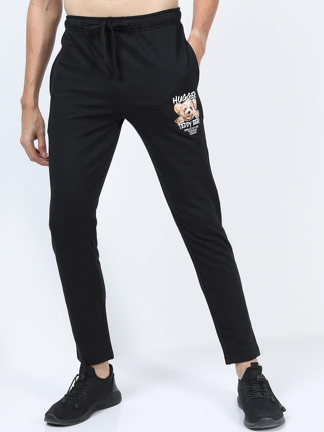 Buy HIGHLANDER Men Black Solid Slim Fit Track Pants - Track Pants for ...
