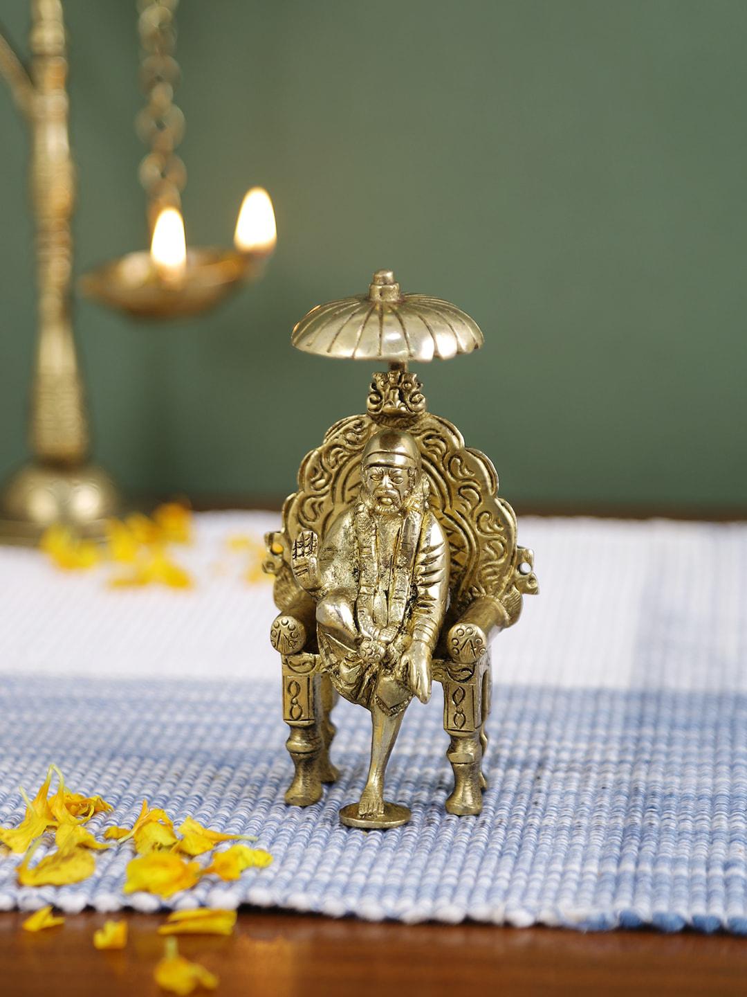 Buy Imli Street Gold Toned Sai Baba Small Showpiece - Showpieces for ...