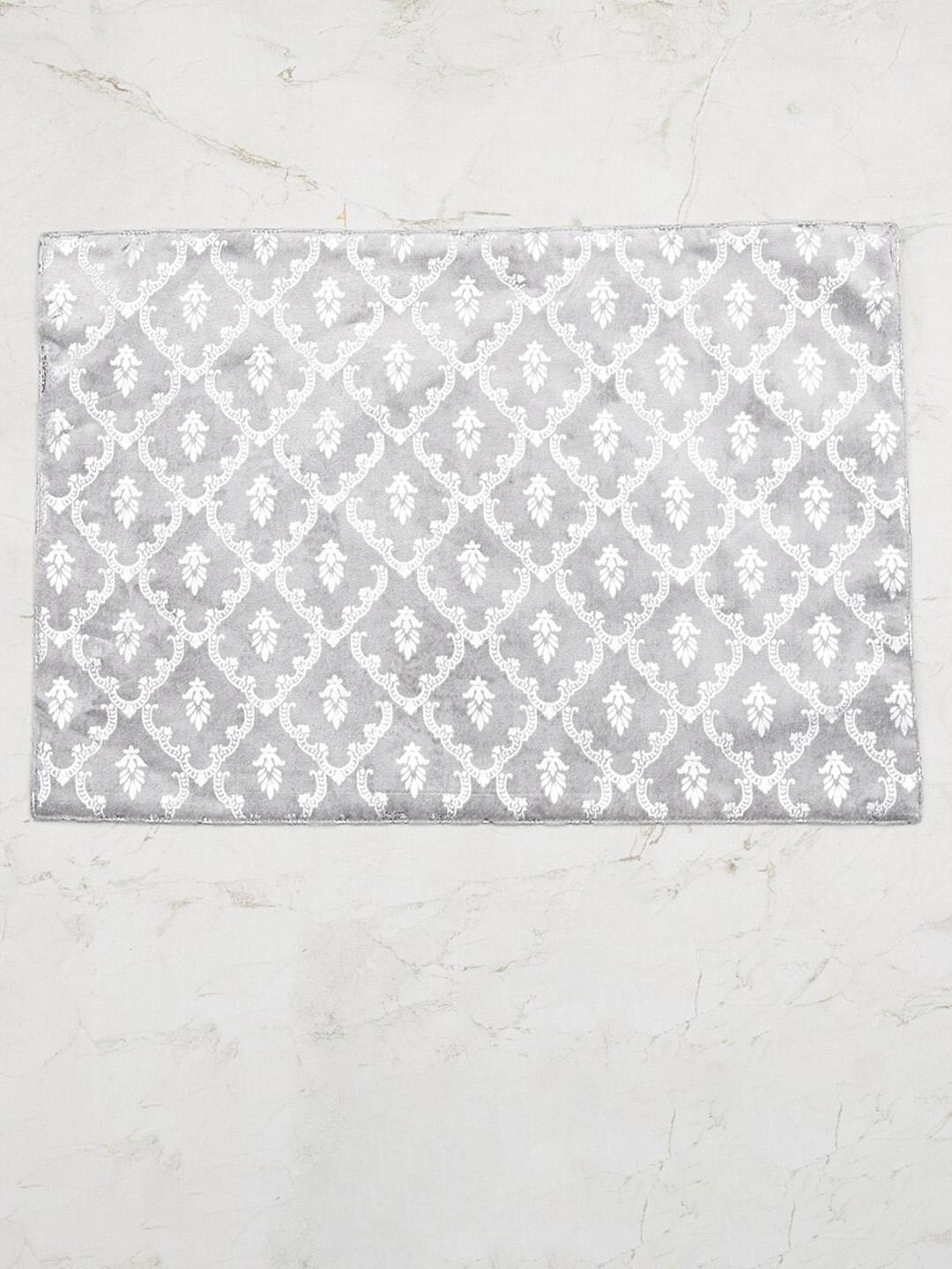 Buy Home Centre Silver Toned Printed Rectangular Table Placements ...