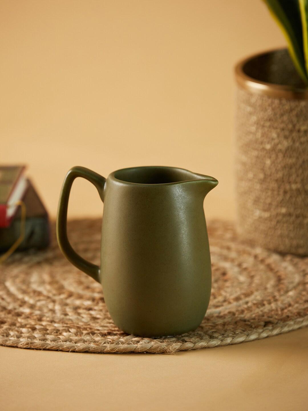 Buy Fabindia Green Solid Ceramic Large Jug - Water Jugs for Unisex ...