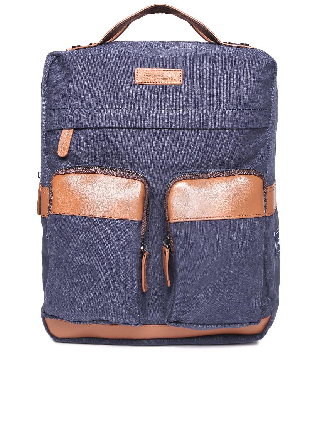 Buy THe VerTicaL Unisex Navy Water Resistant Laptop Backpack ...