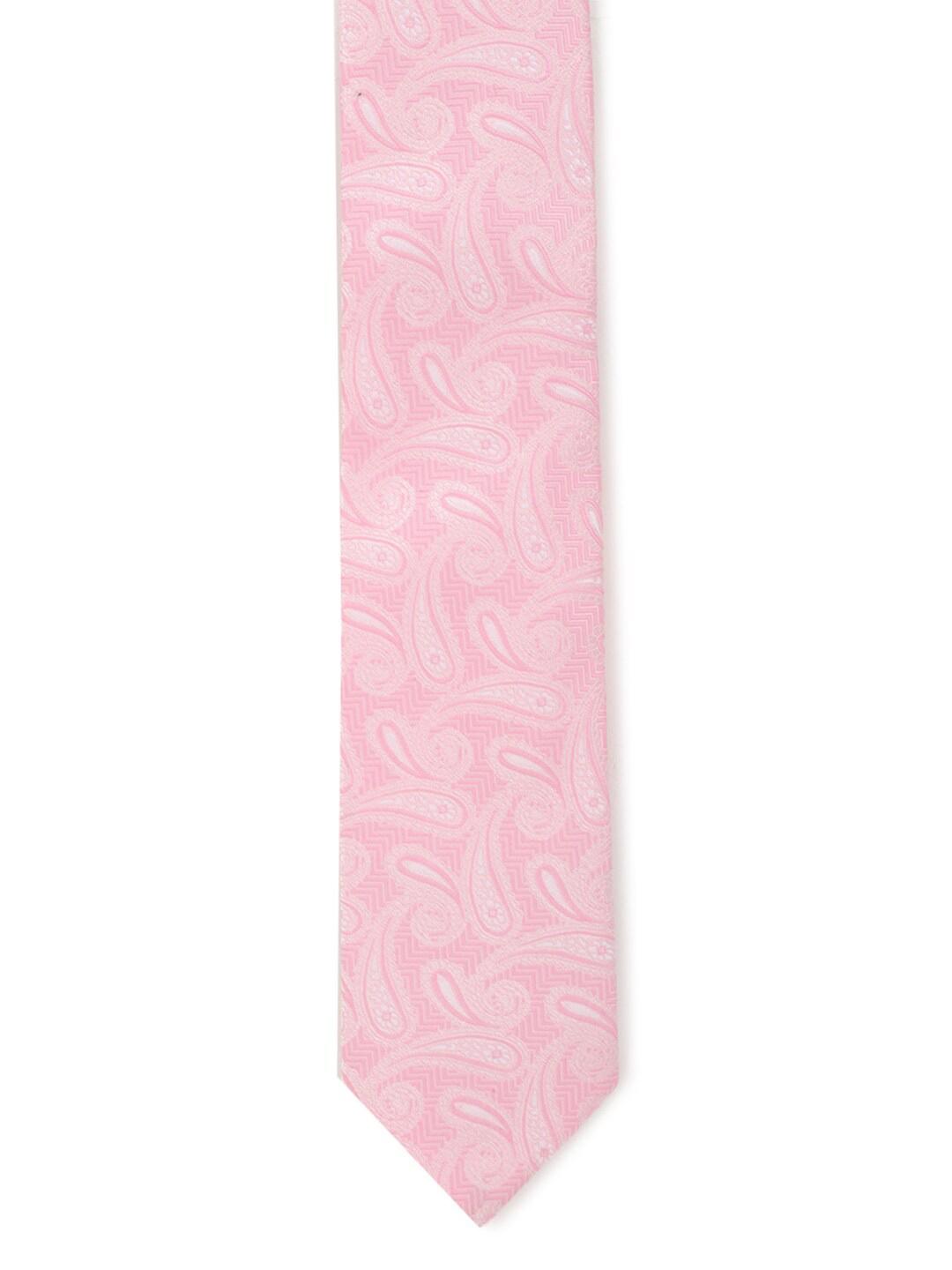 Buy Peter England Men Pink & White Woven Design Broad Tie - Ties for ...
