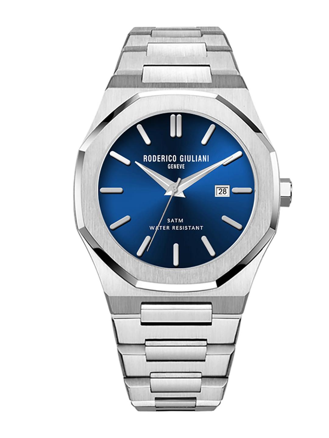 Buy RODERICO GIULIANI Unisex Blue Dial Stainless Steel Straps Analogue ...