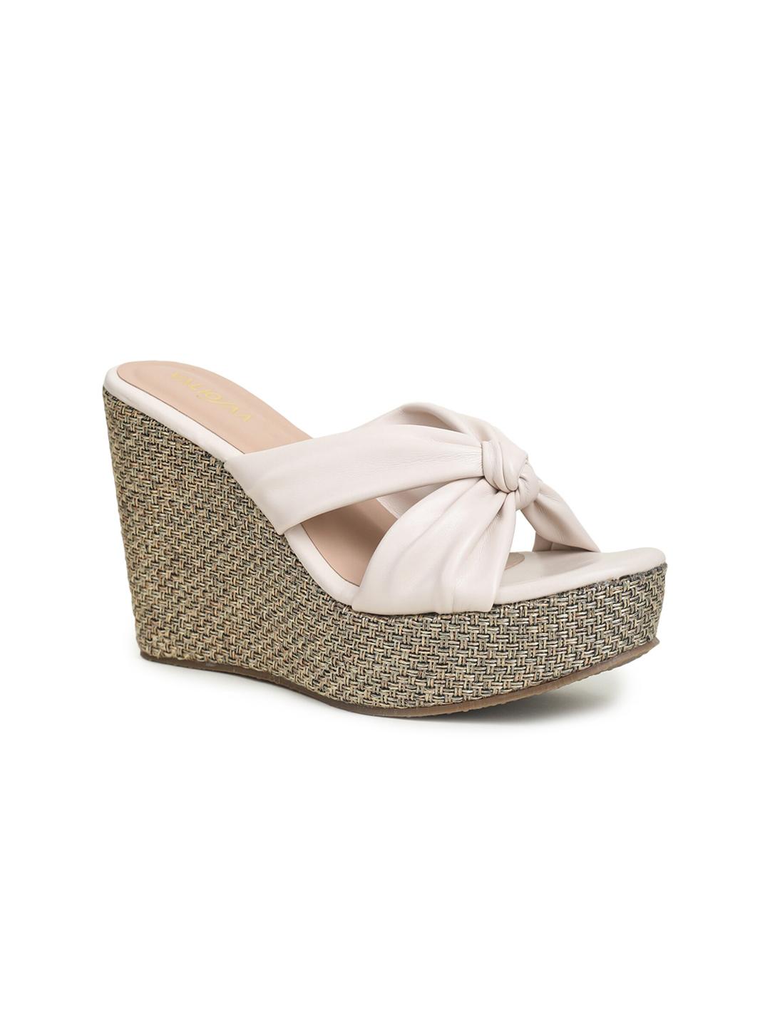 Buy VALIOSAA Cream Coloured Wedge Heels - Heels for Women 17977024 | Myntra