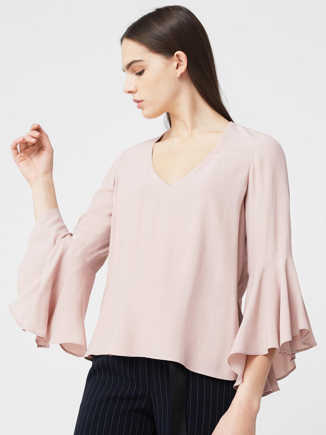 Buy MANGO Women Dusty Pink A Line Top - Tops for Women 1798623 | Myntra