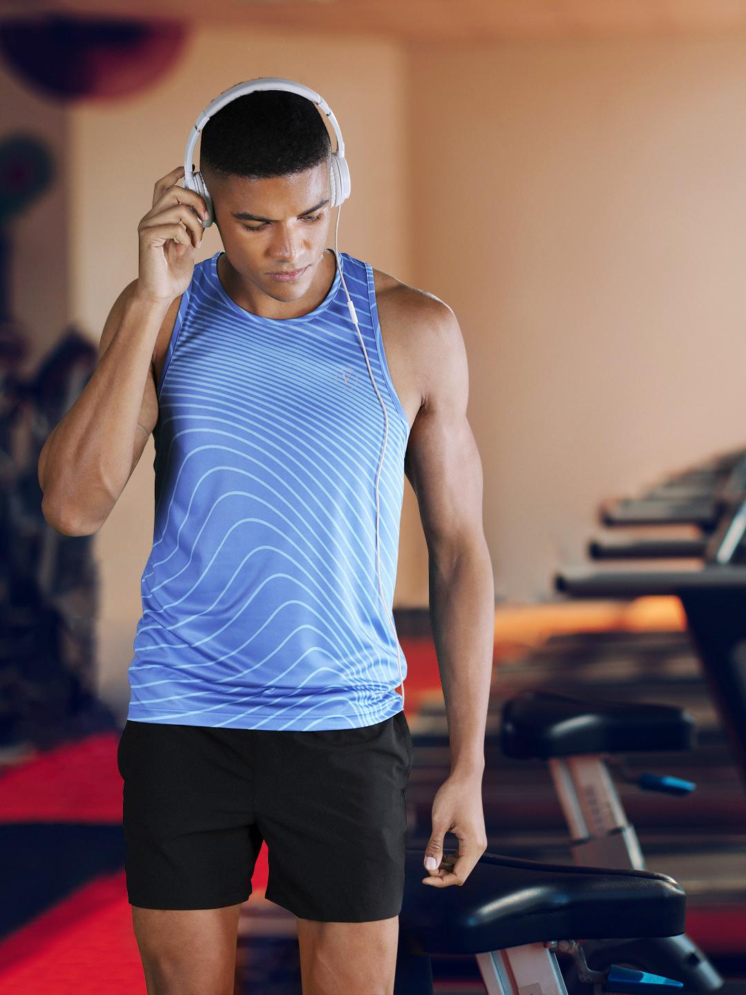 Buy Van Heusen Flex Striped Performance Fit Sports Tank T Shirt ...