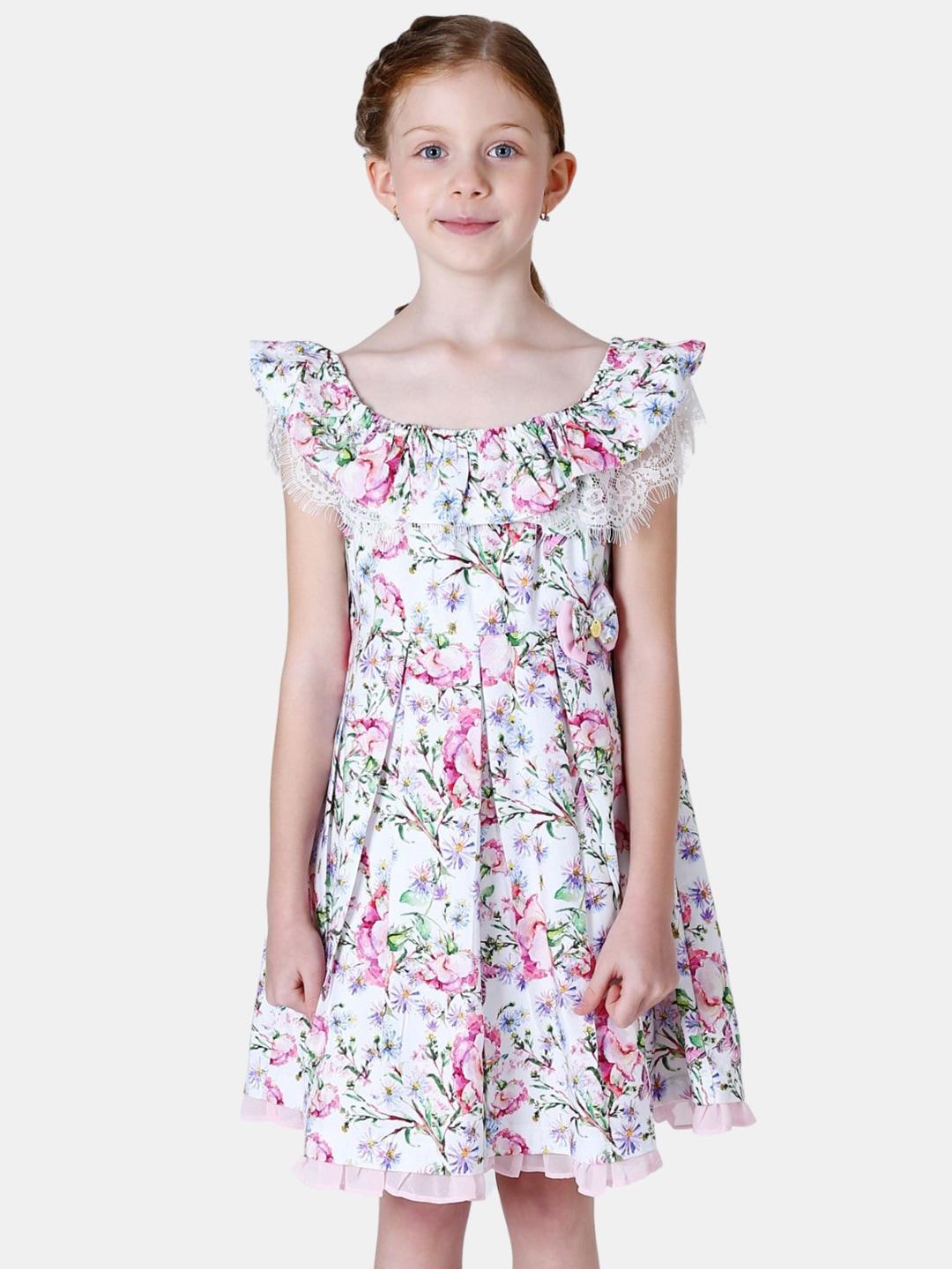 Buy One Friday Girls Pink Floral Dress - Dresses for Girls 18047508 ...