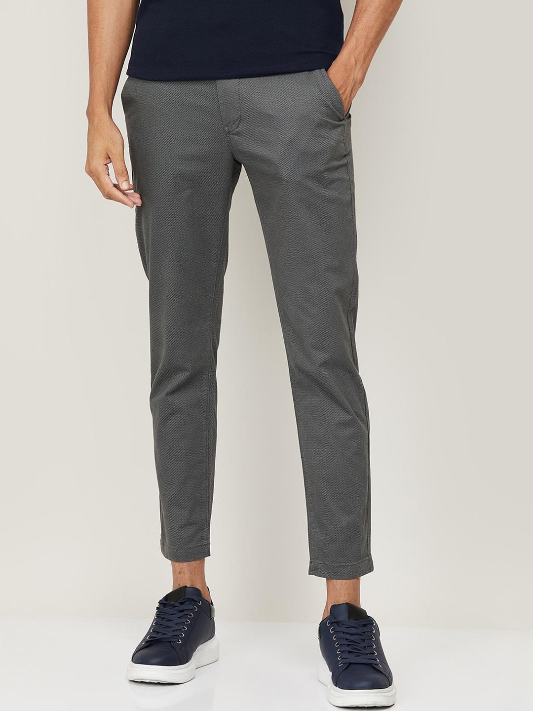 Buy CODE By Lifestyle Men Grey Trousers - Trousers for Men 18064894 ...